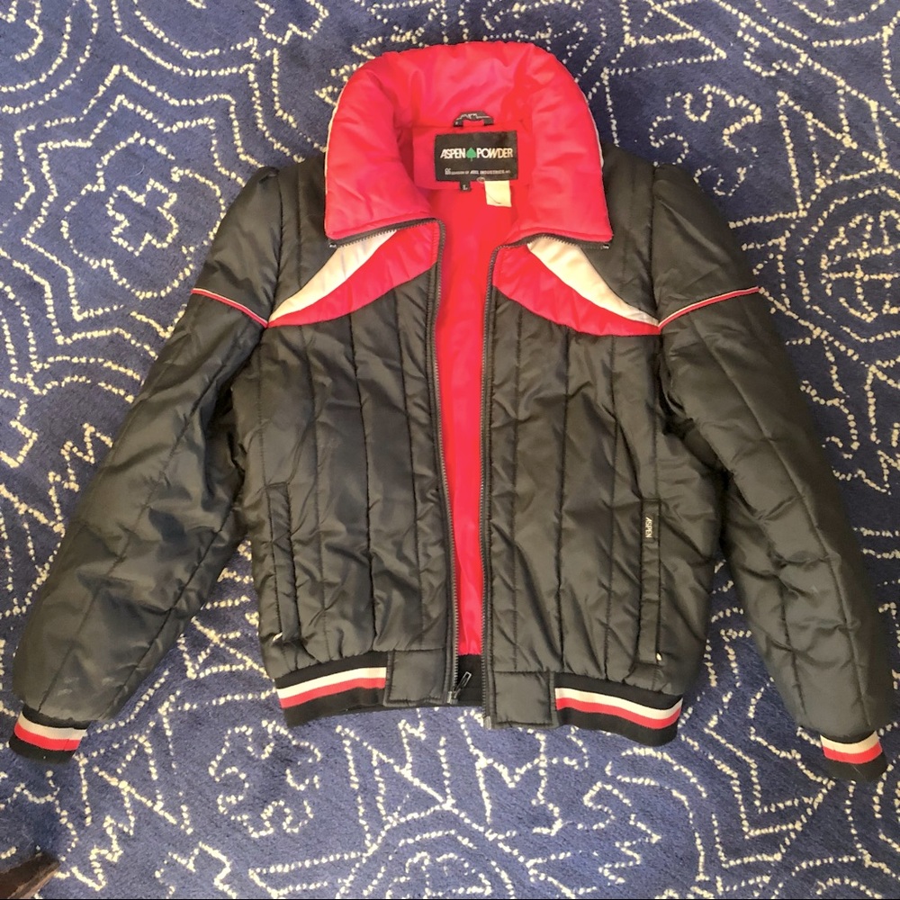 80s Aspen Powder Winter Bomber Jacket - Gem